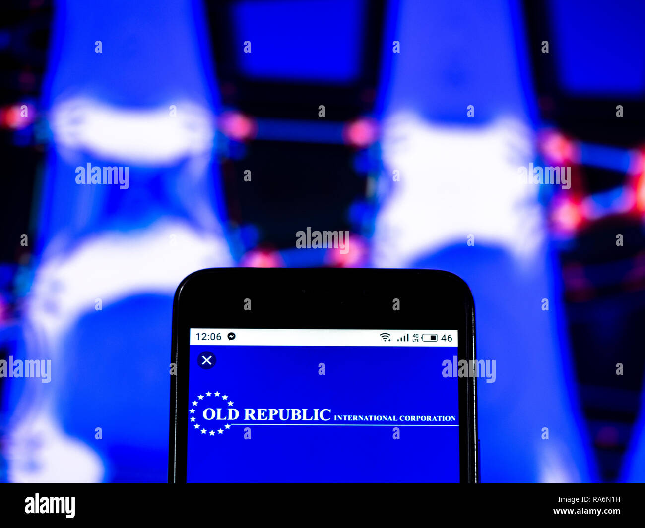 Old Republic International Insurance company logo seen displayed on ...