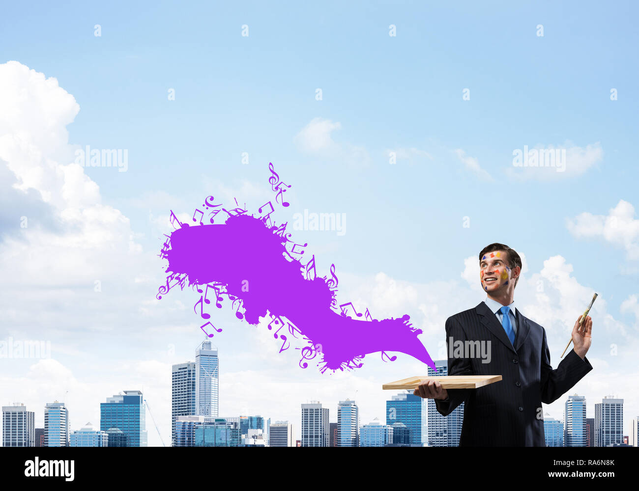Business inspiration of young man Stock Photo - Alamy