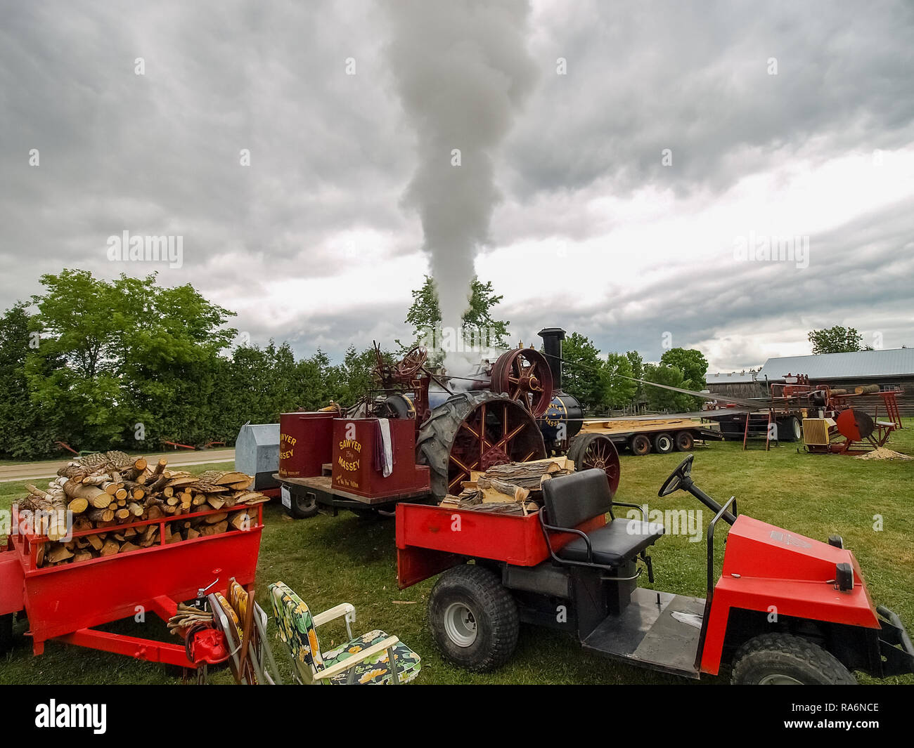 Columbine, USA - June 16, 2015: Exhibition of rare steam technology ...