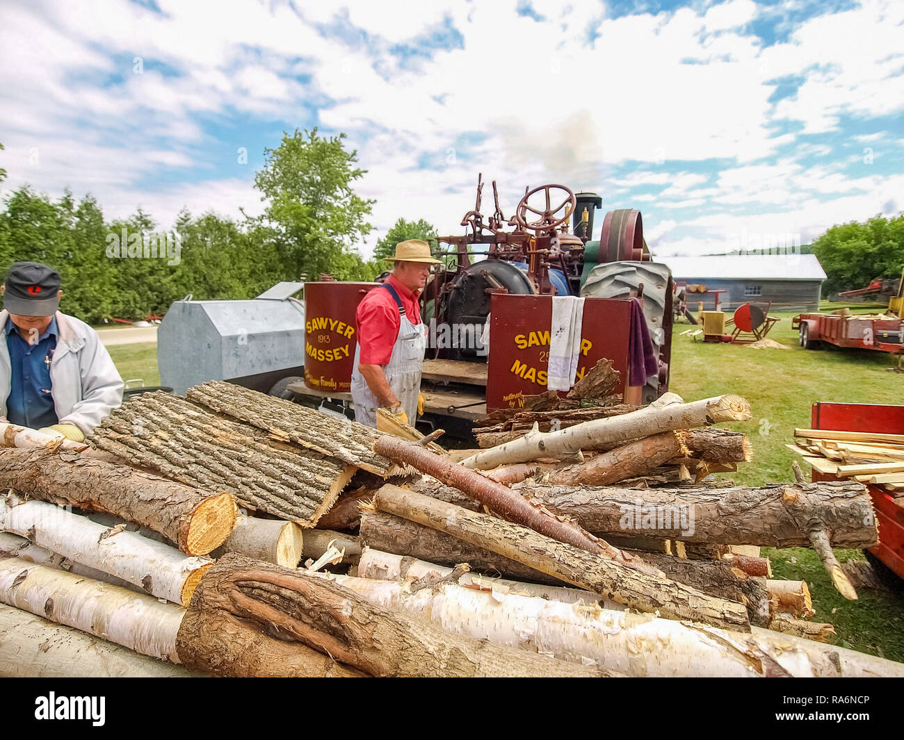 Columbine, USA - June 16, 2015: Exhibition of rare steam technology ...