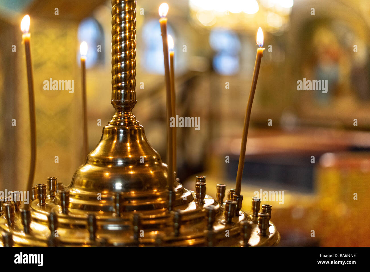 Christian orthodox church candles hi-res stock photography and images ...