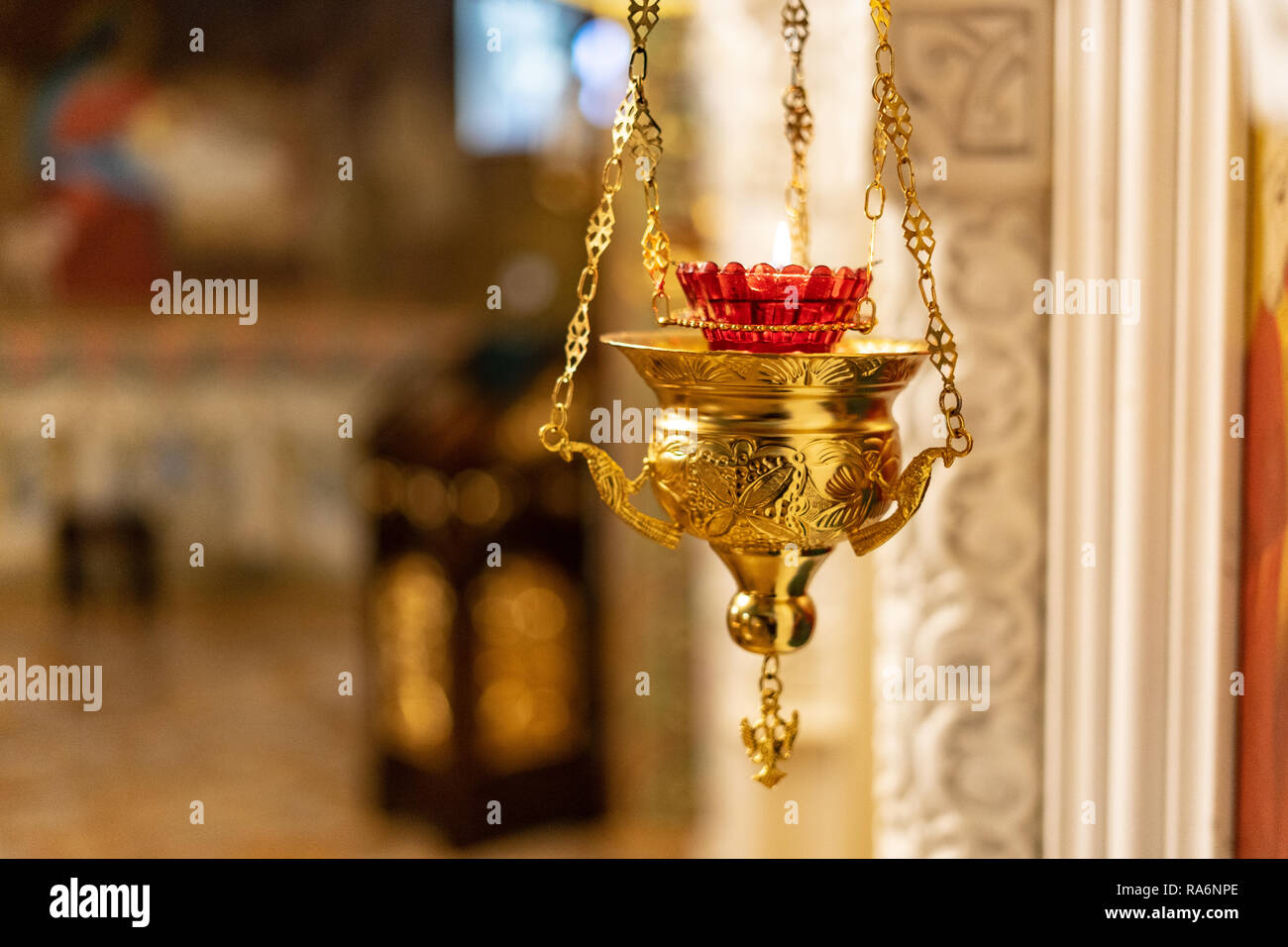 Russian church interior incense hi-res stock photography and images - Alamy