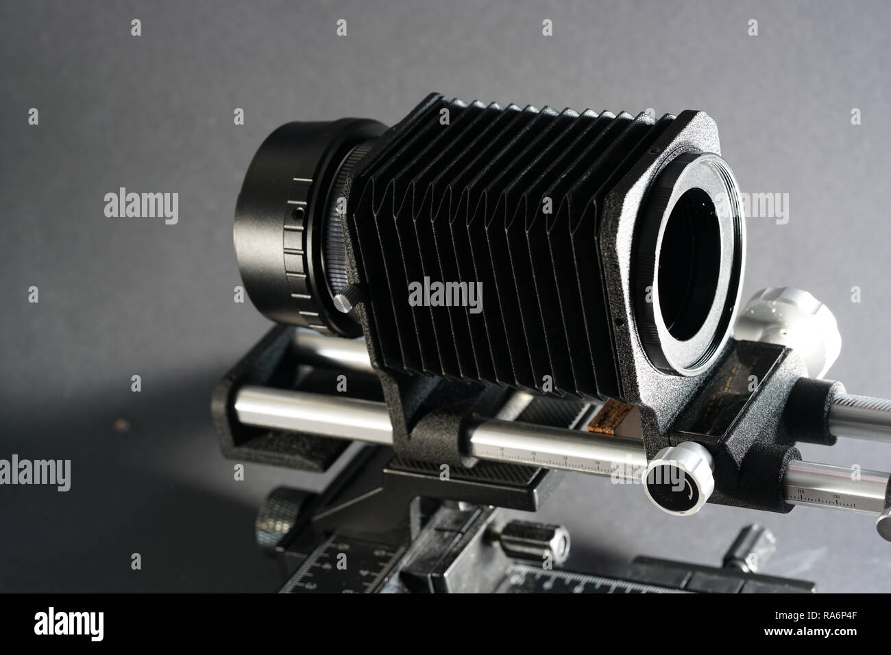 In macro photography and photomicrography, a bellows device is very ...