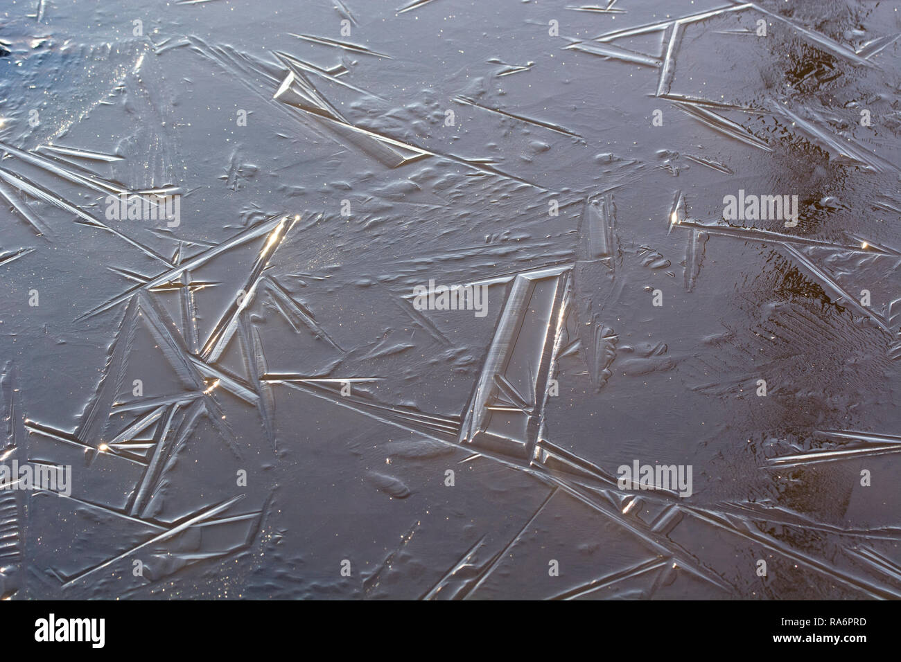 Frozen over water Stock Photo - Alamy