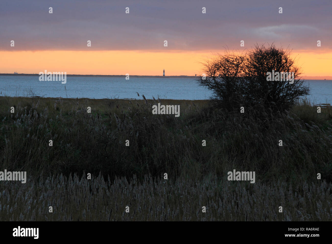 View of lighthouse at Spurn Point near Hull England Stock Photo - Alamy