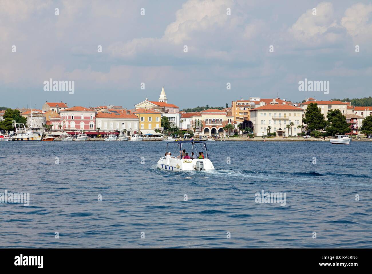 View of Poreč from the water, Poreč, Istria, Croatia Stock Photo - Alamy
