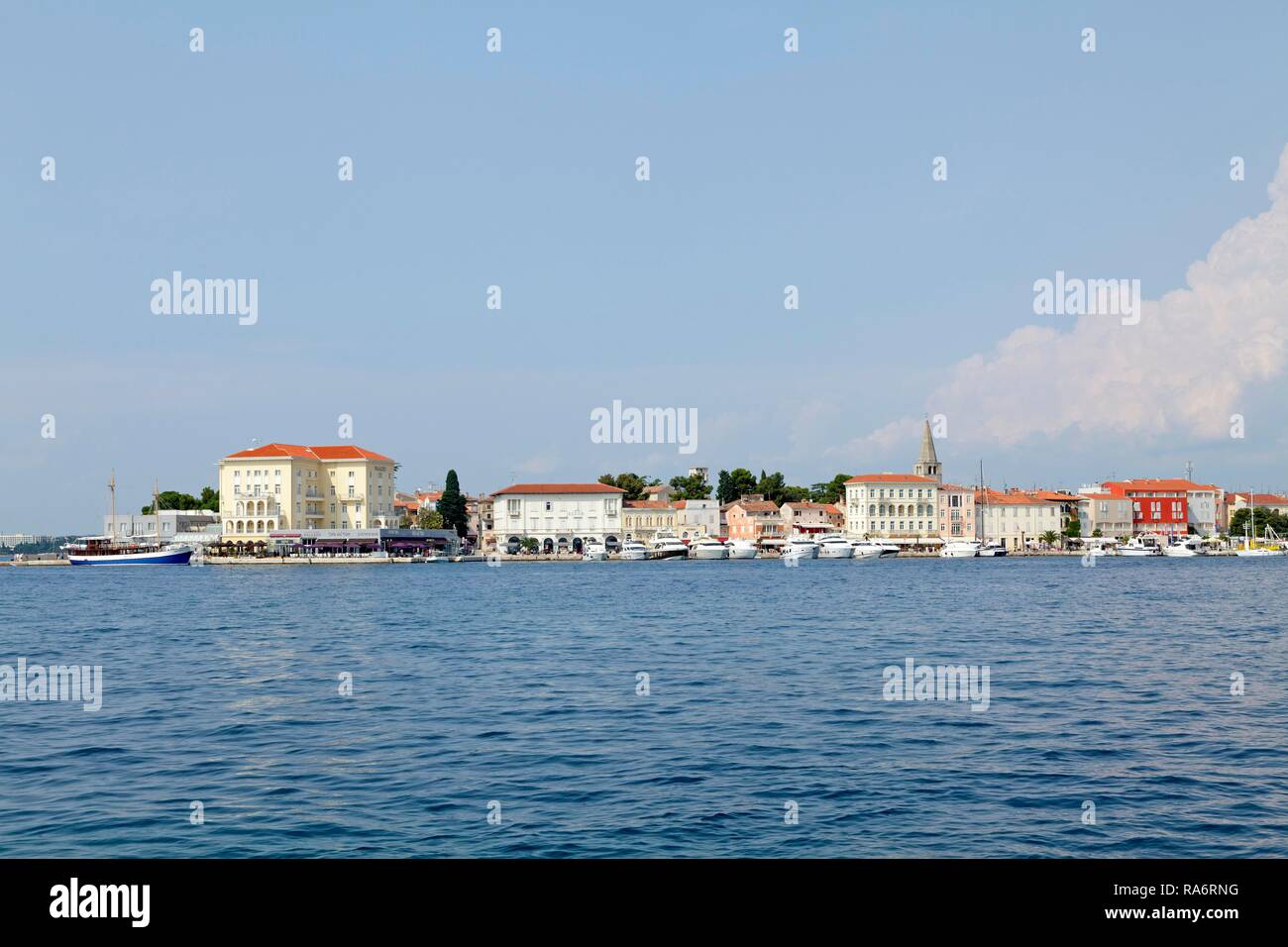 View of Poreč from the Sveti Nikola island, Poreč, Istria, Croatia ...