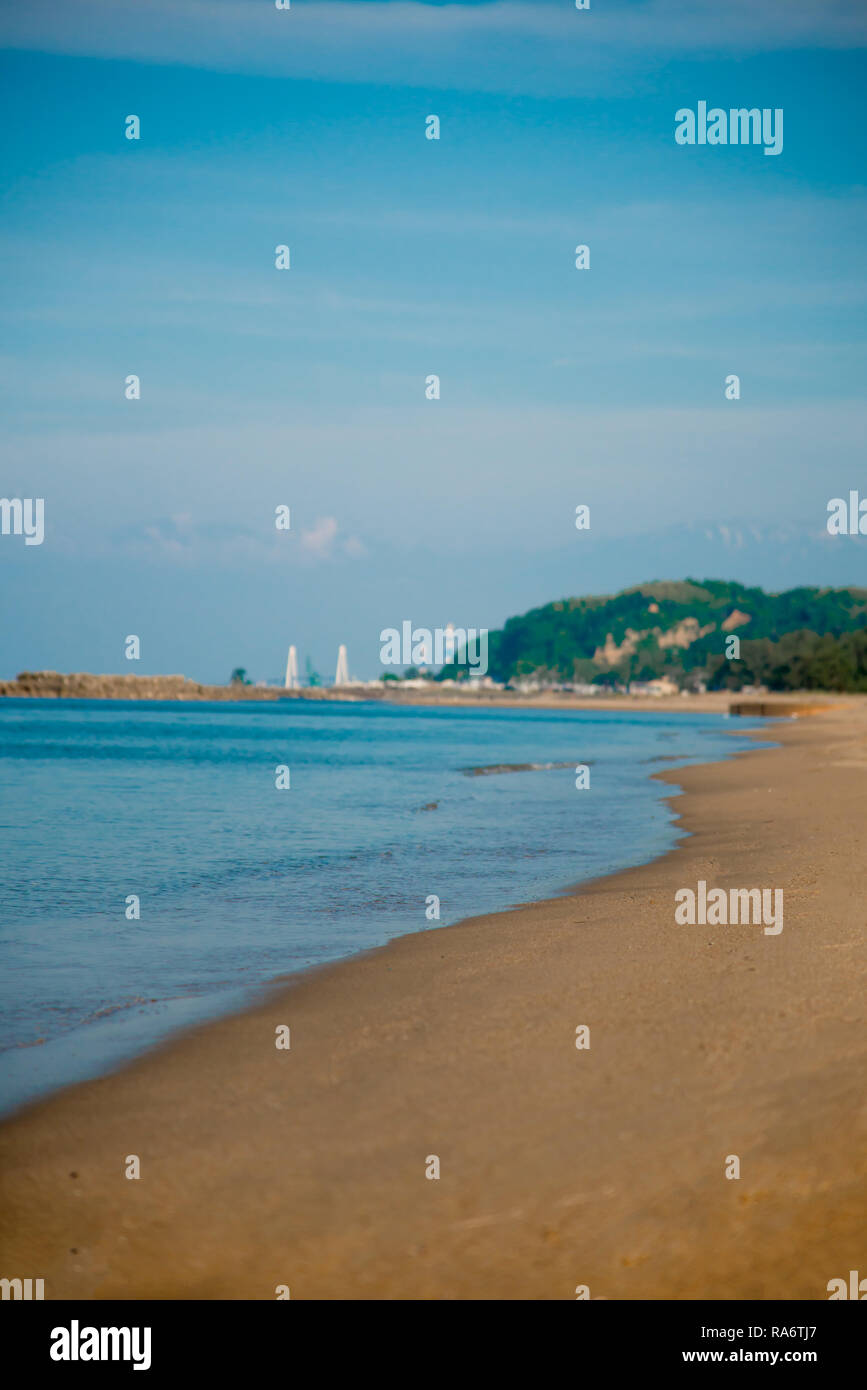 Seascape of Amaharashi beach in Toyama, Japan. Japan is a country ...
