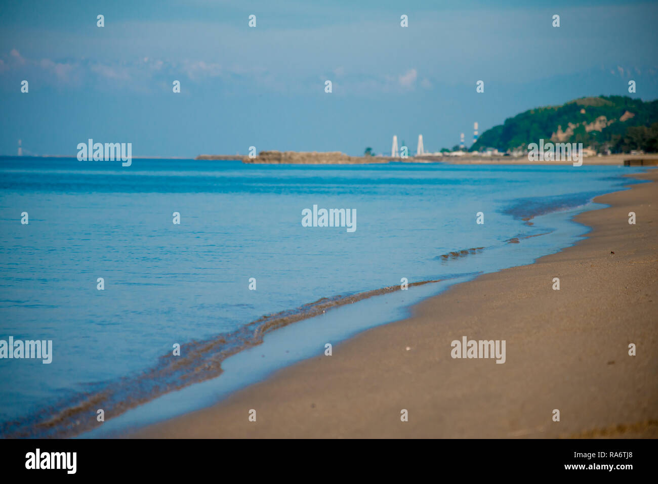 Seascape of Amaharashi beach in Toyama, Japan. Japan is a country ...