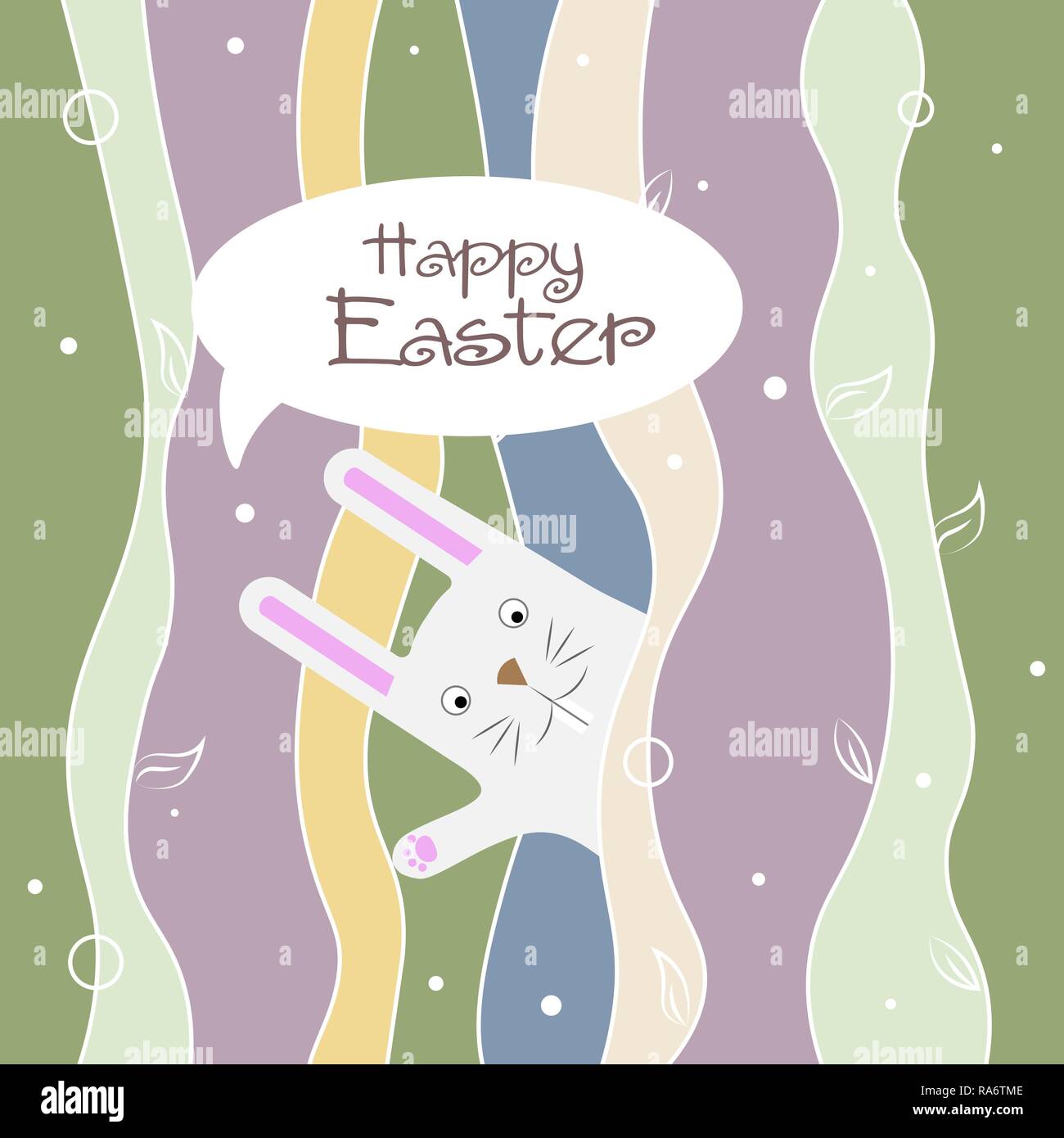 Cartoon illustration easter bunny waving hi-res stock photography and ...
