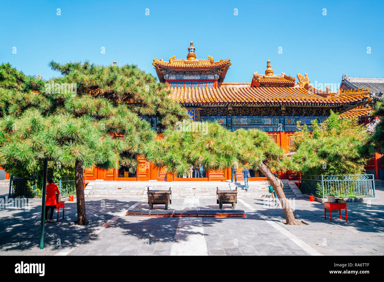 Lama Temple, Chinese traditional architecture in Beijing, China Stock ...