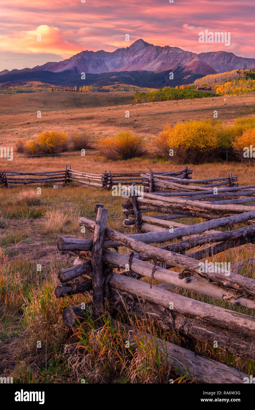 Sunrise on Wilson Mesa located in Telluride Colorado Stock Photo - Alamy