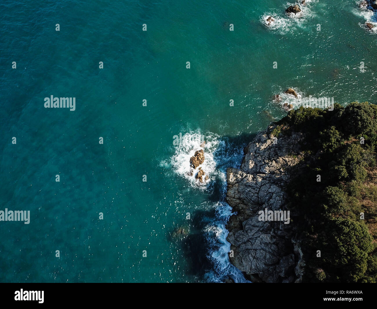 Drone top view of a sea cliff and a beach Stock Photo - Alamy