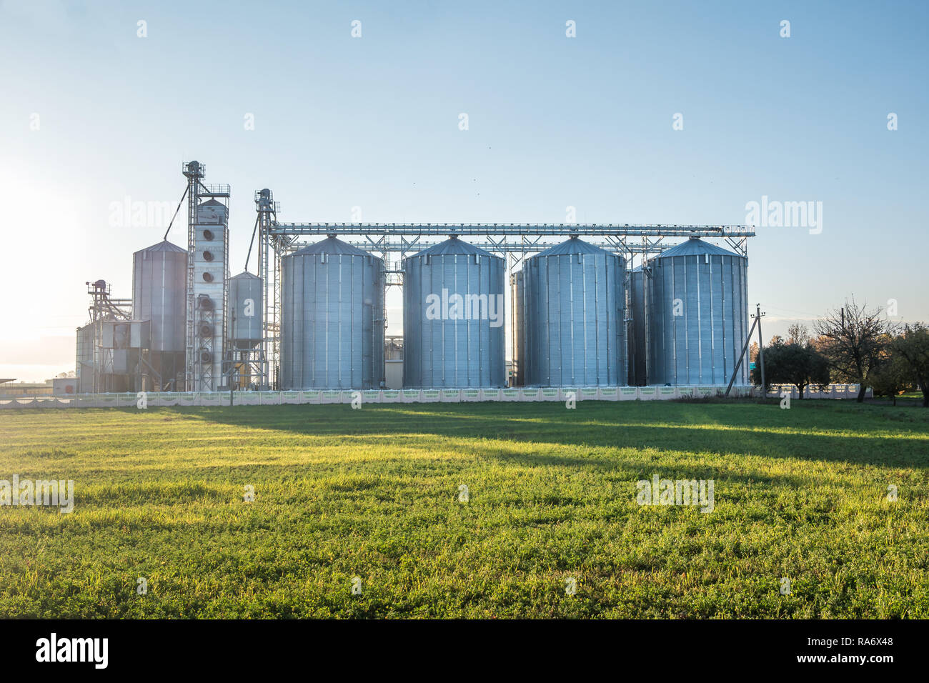 agro-processing plant for processing and silos for drying cleaning and ...