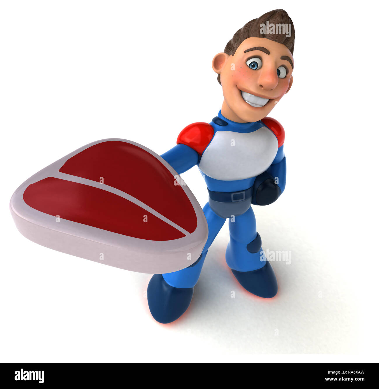 Cartoon illustration meat super hero hi-res stock photography and ...