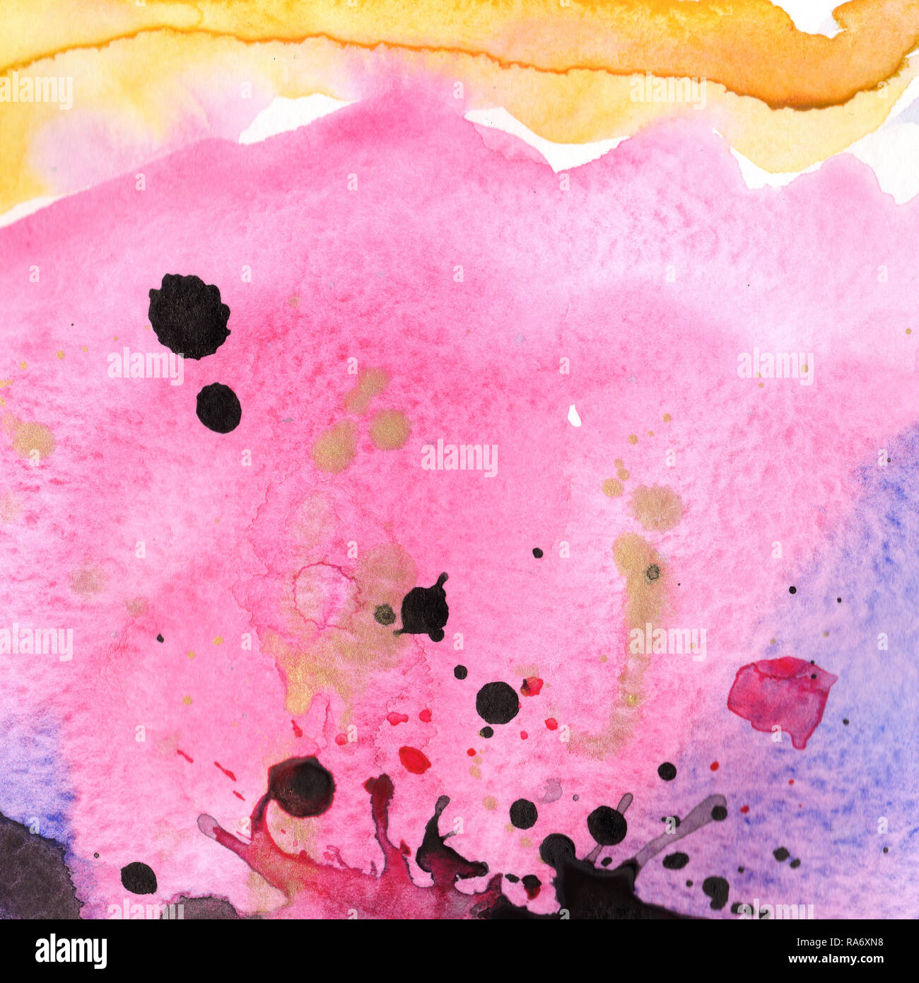 Abstract watercolor paper splash shapes isolated drawing. Illustration ...