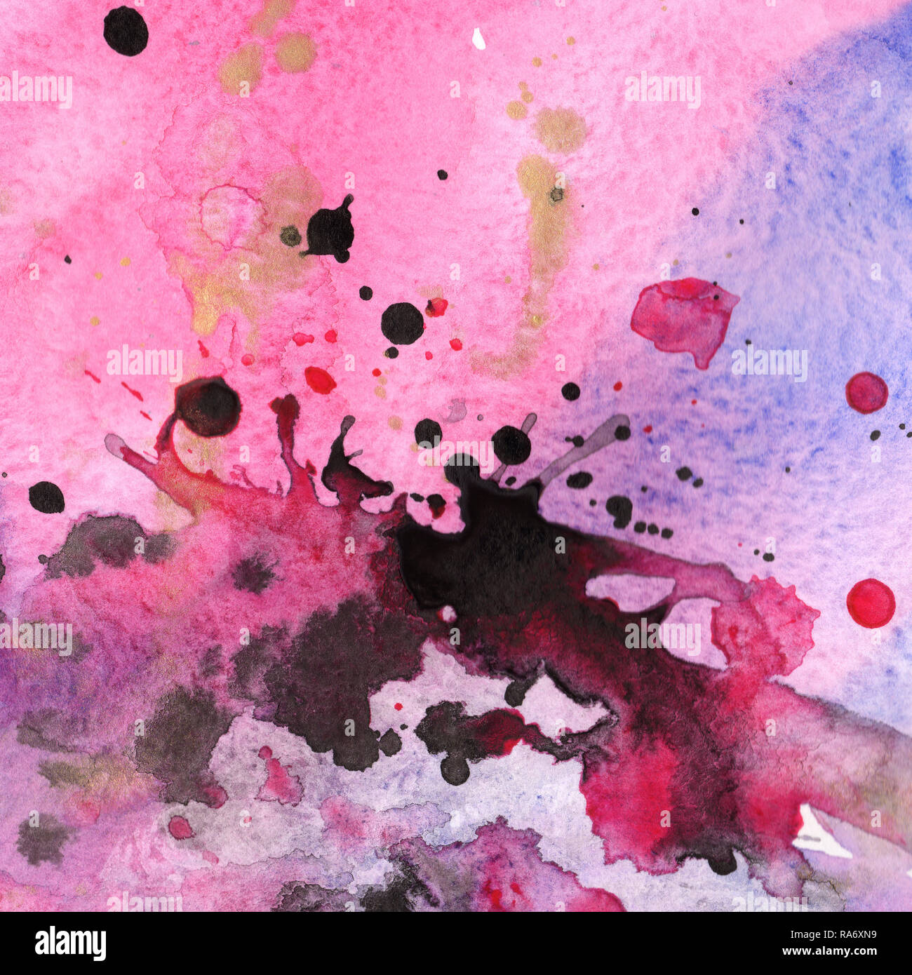 Abstract watercolor paper splash shapes isolated drawing. Illustration ...