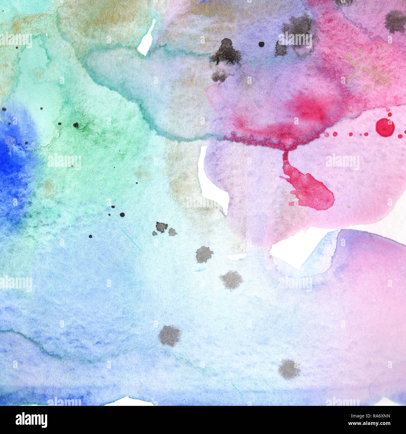 Abstract watercolor paper splash shapes isolated drawing. Illustration ...