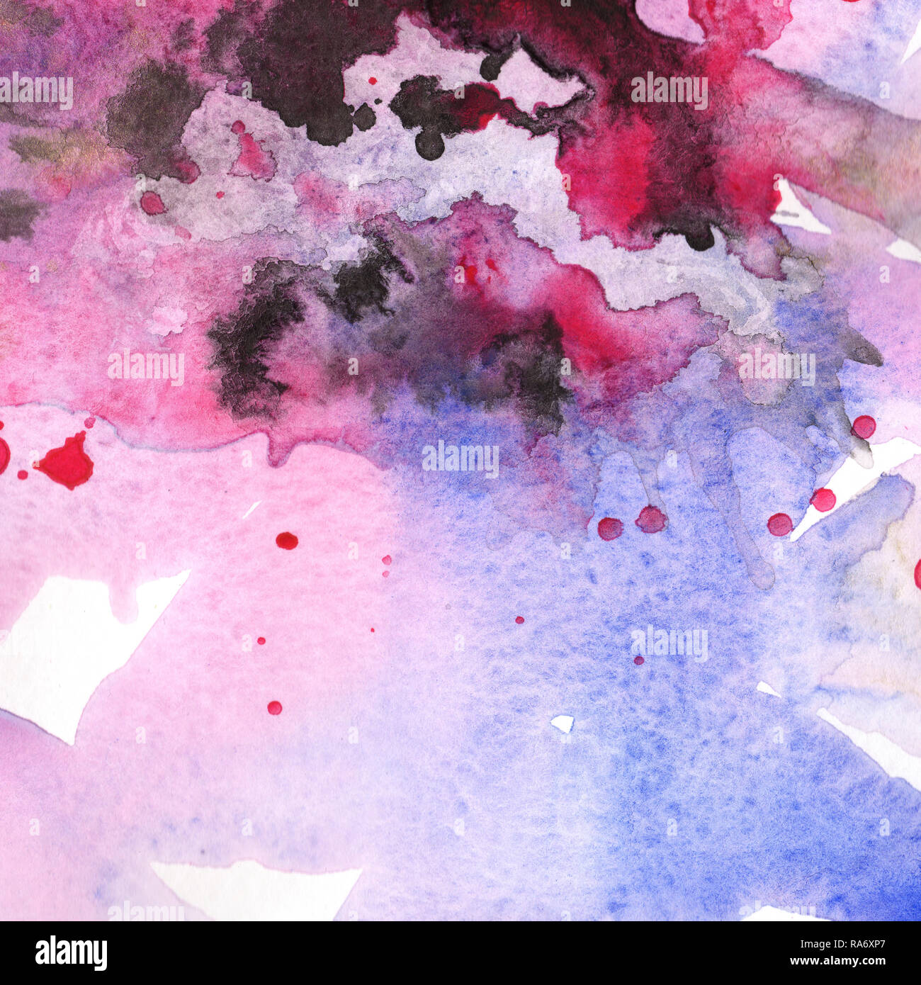 Abstract watercolor paper splash shapes isolated drawing. Illustration ...