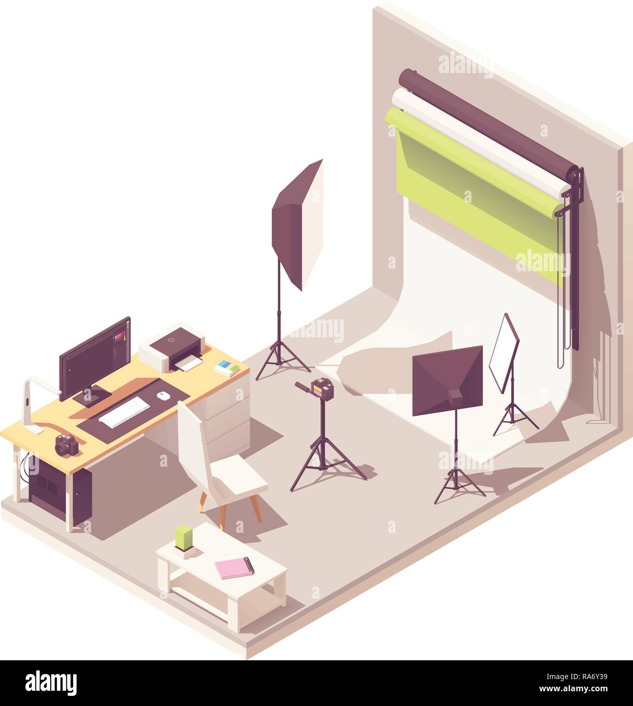 Photo studio modern interior Stock Vector Images - Alamy