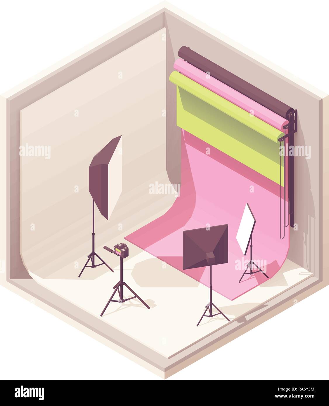 Photo studio modern interior Stock Vector Images - Alamy