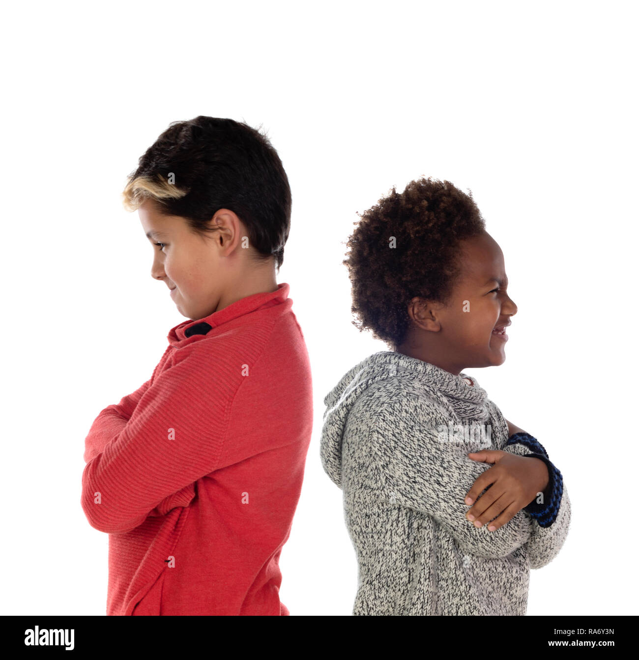 Two angry people back to back hi-res stock photography and images - Alamy