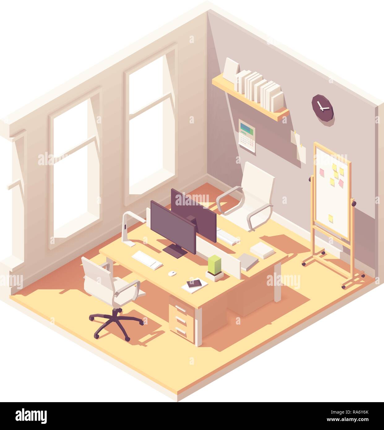 Vector isometric office room Stock Vector Image & Art - Alamy