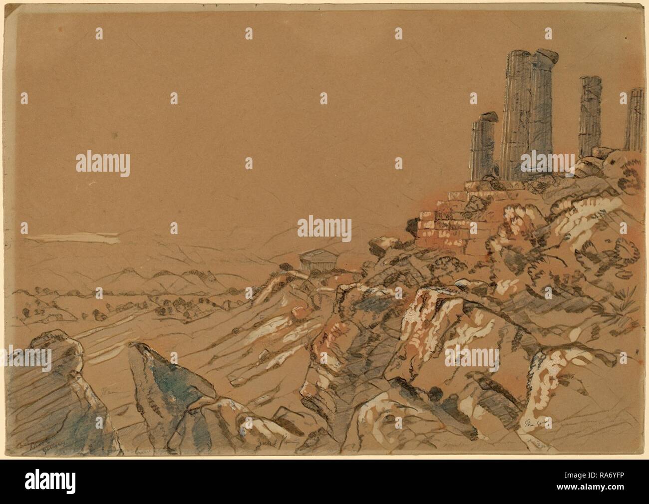 Thomas Cole, Temples of Juno, Lucina, and Concordia - Agrigentum ...