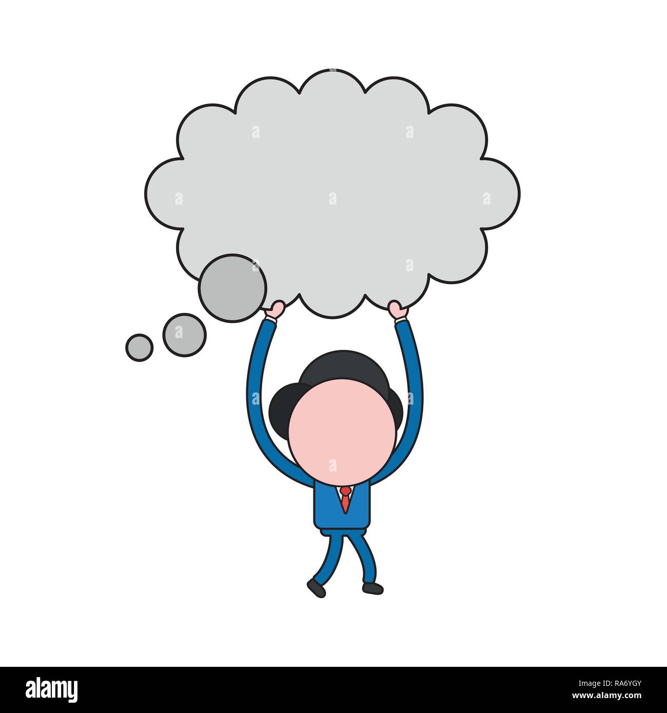 Vector illustration concept of businessman character walking and ...