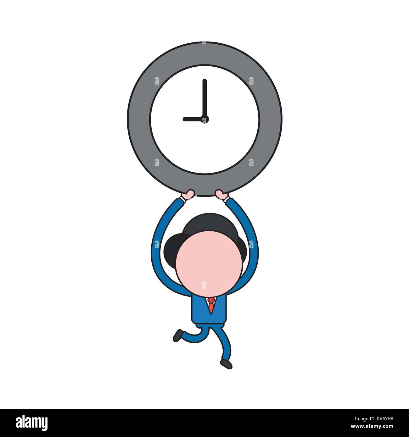 Vector illustration concept of businessman character running and ...