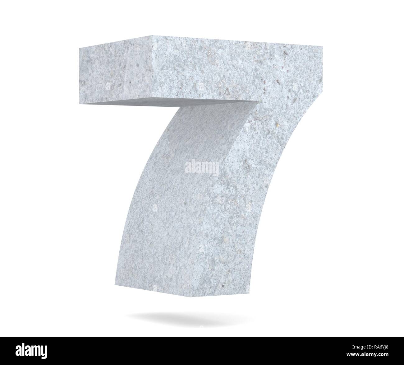3D rendering concrete number 7 seven. 3D render Illustration Stock ...