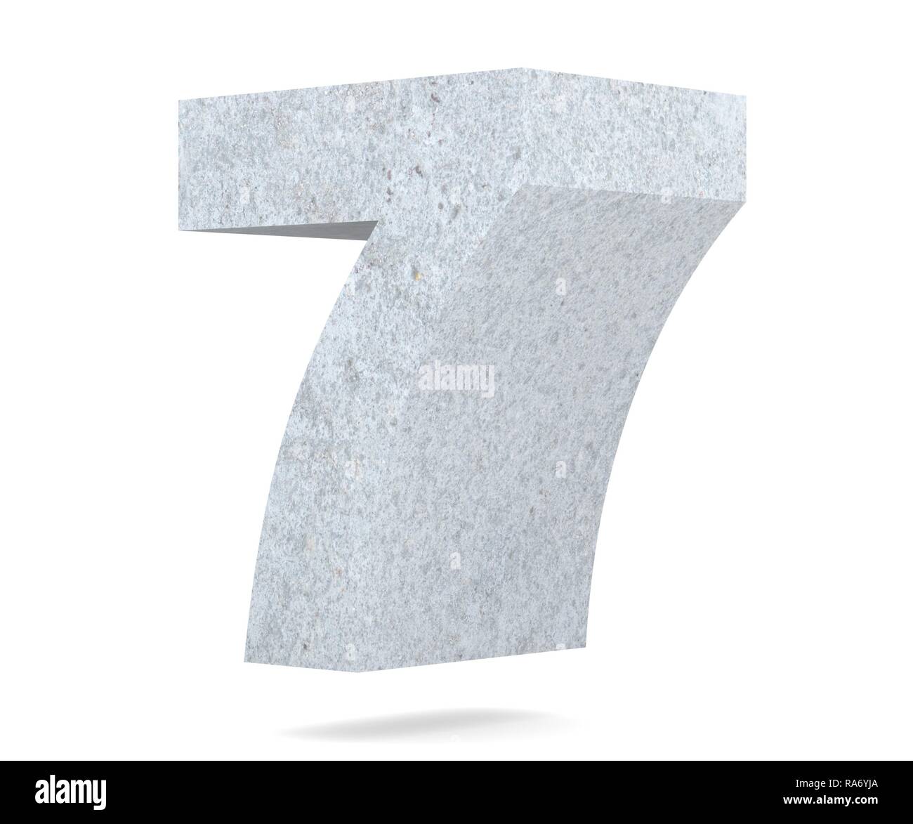 3D rendering concrete number 7 seven. 3D render Illustration Stock ...