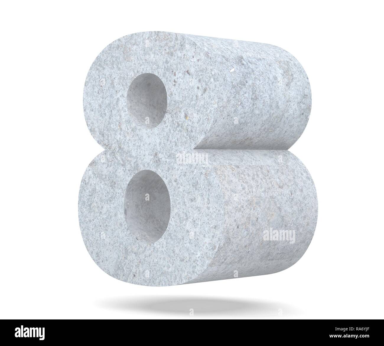 3D rendering concrete number 8 eight. 3D render Illustration Stock ...