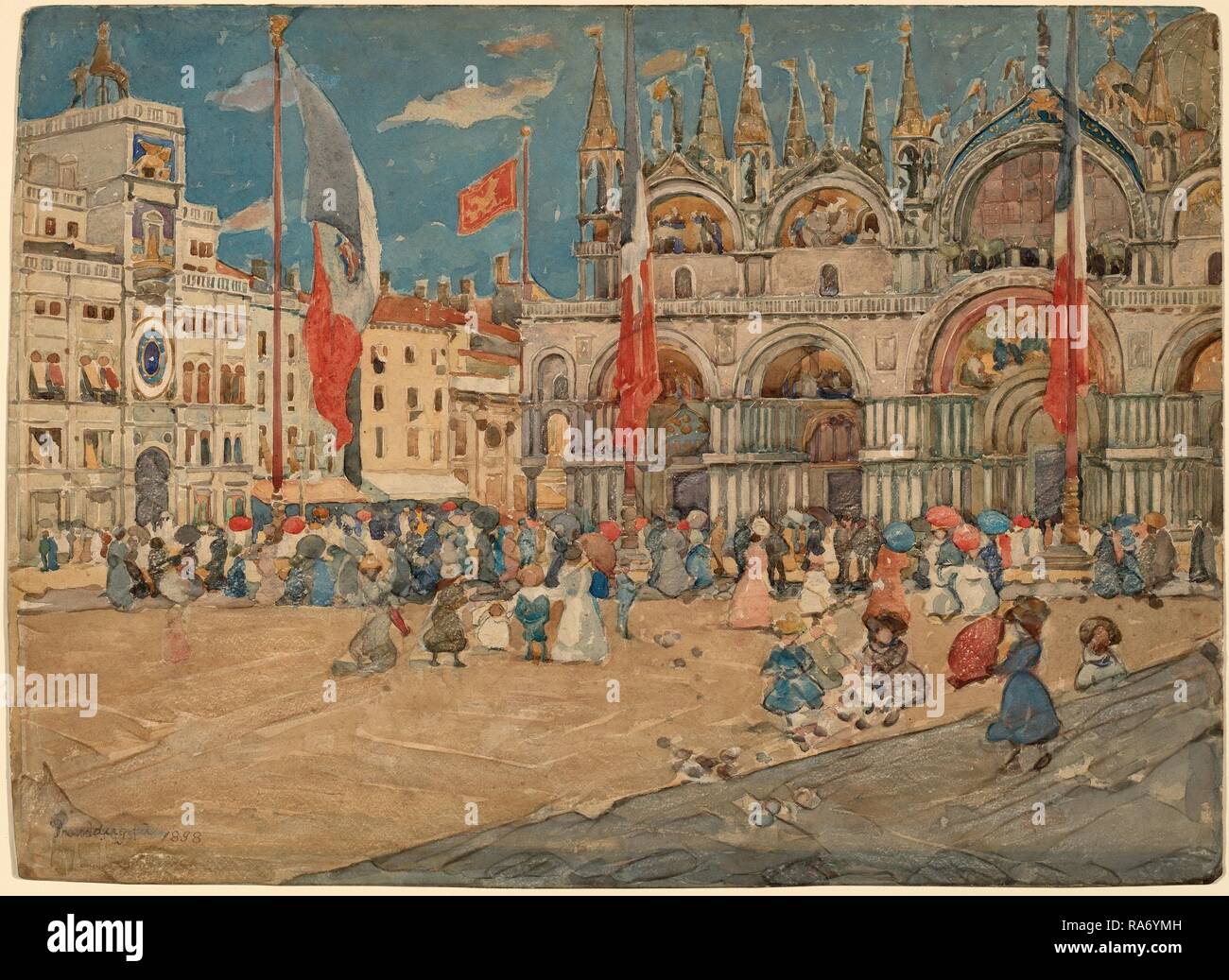 Maurice Brazil Prendergast, The Piazza San Marco, American, 1858 - 1924 ...