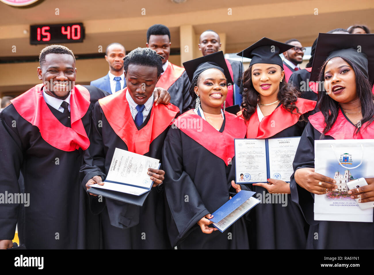 University graduates graduation ceremony oxford hi-res stock ...