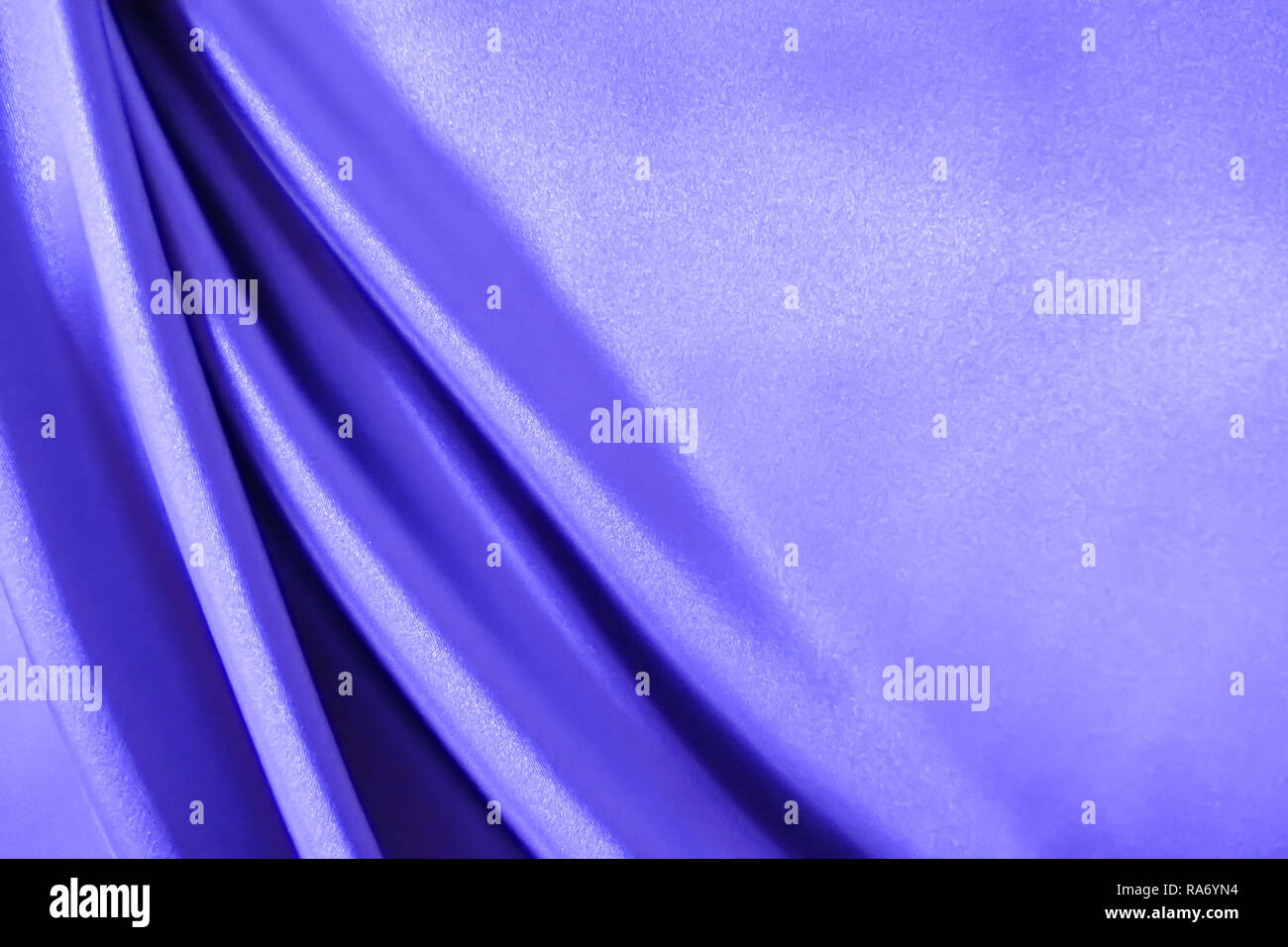 Smooth elegant wavy blue silk or satin luxury cloth fabric texture ...