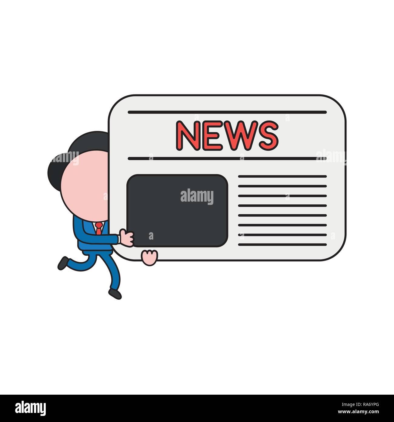 Vector illustration concept of businessman character running and ...