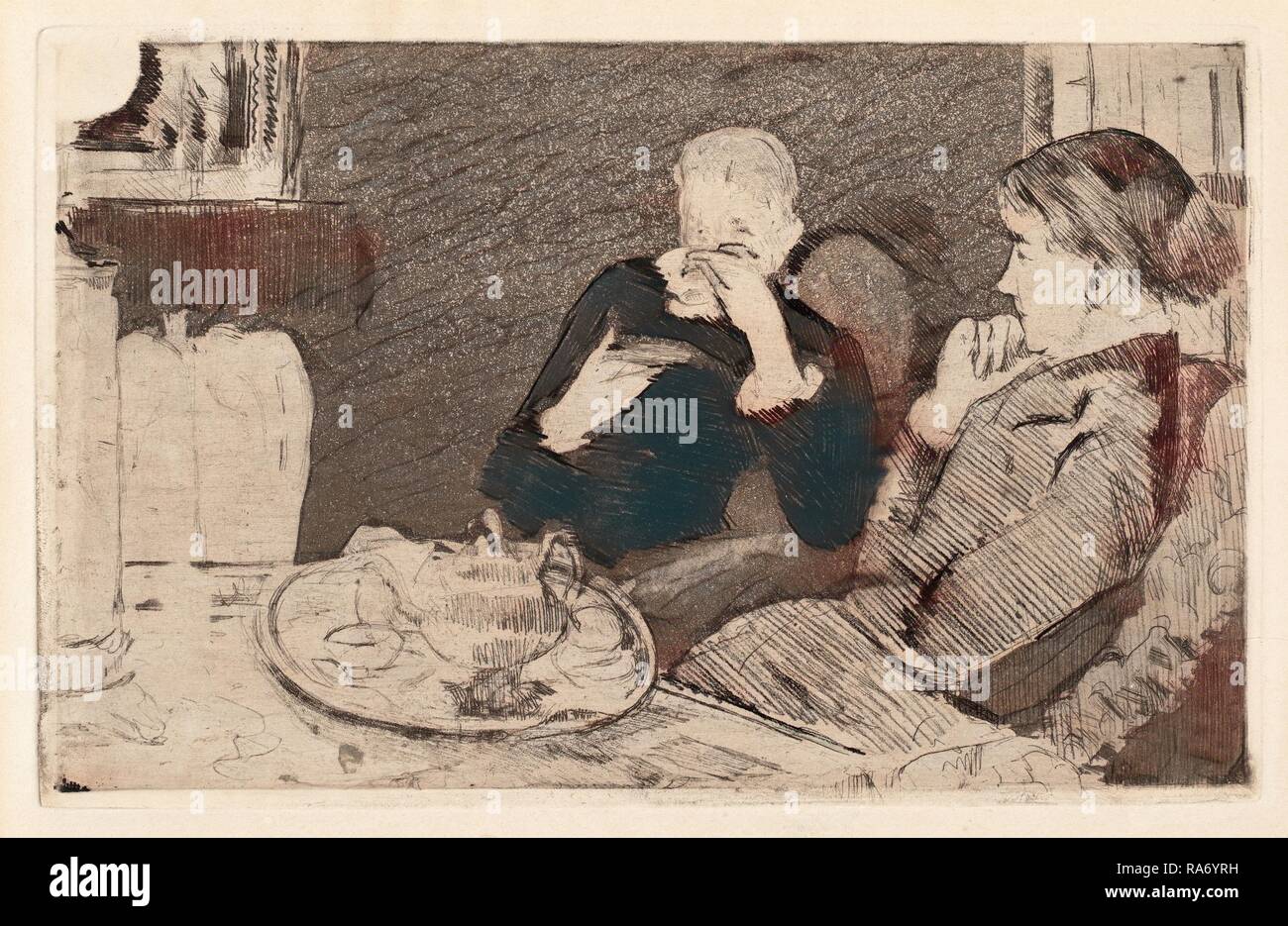 Mary Cassatt, Lydia and Her Mother at Tea, American, 1844 - 1926, 1882 ...