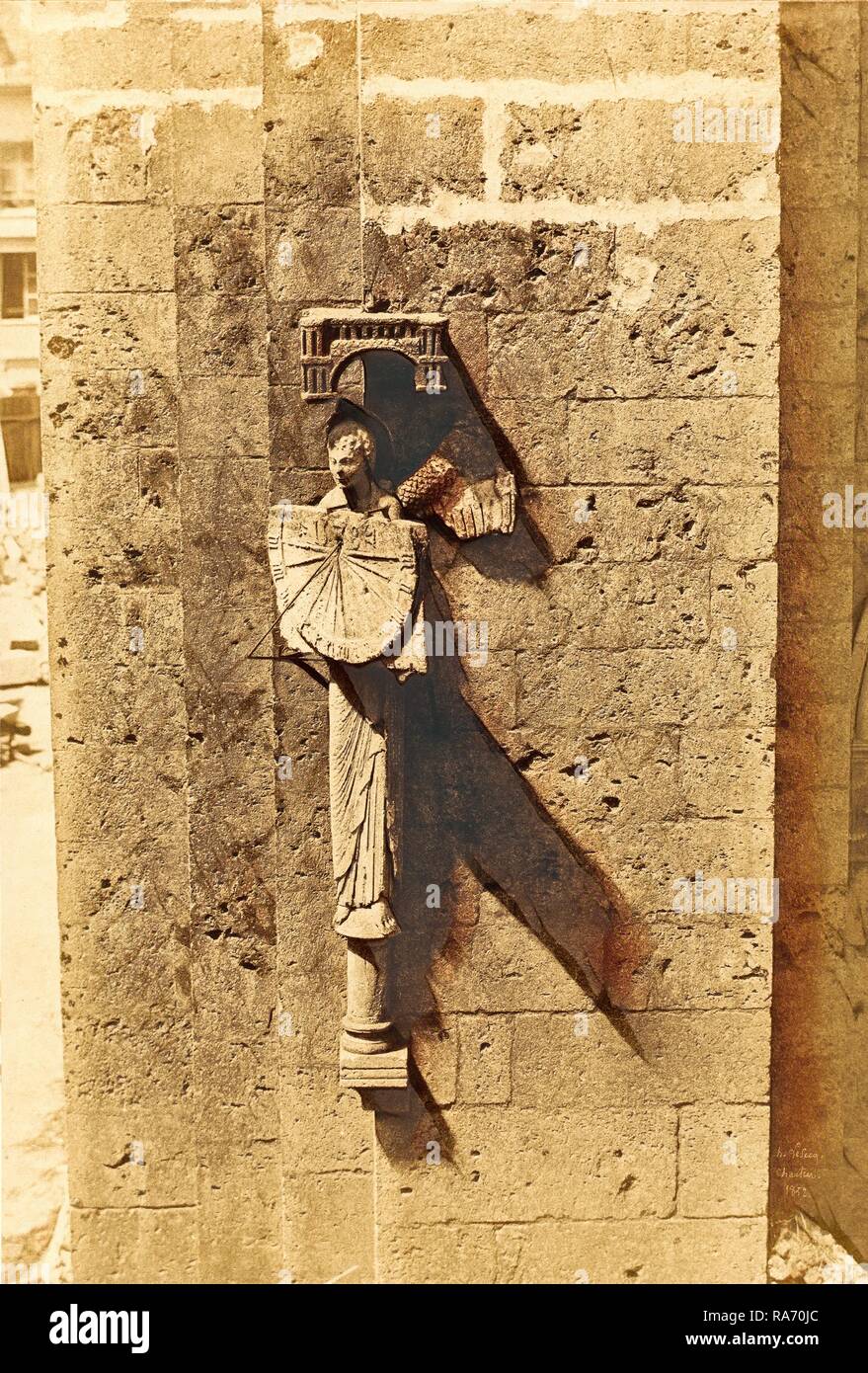 Henri Le Secq, Ange Portant un Cadran Solaire, à l'Eglise de Chartres ...