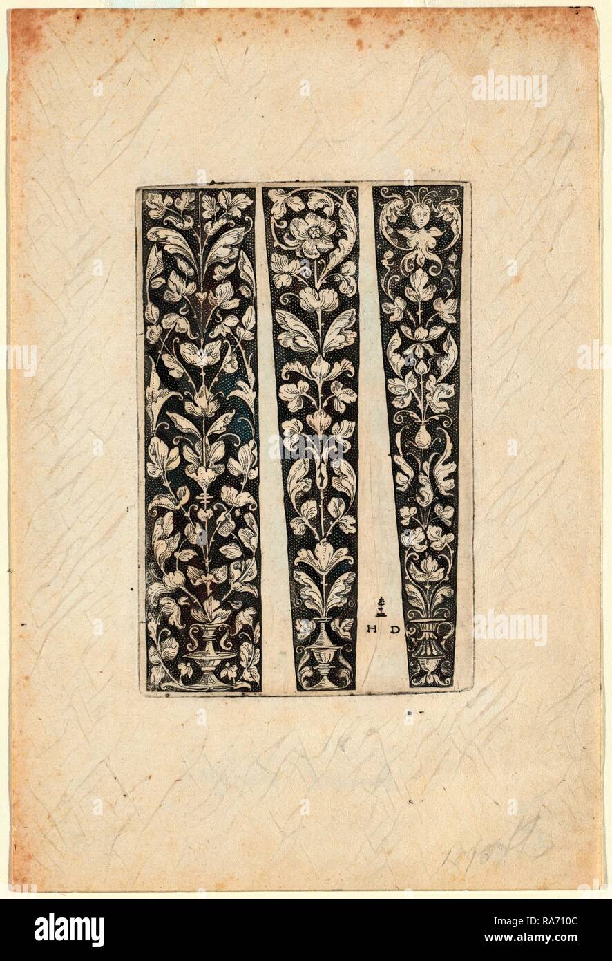 Daniel Hopfer I, German (c. 1470-1536), Ornament with Vase and Two ...