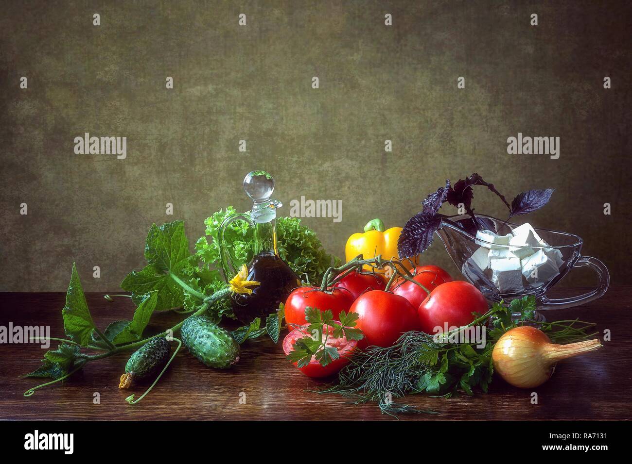 Still life with summer vegetables Stock Photo - Alamy