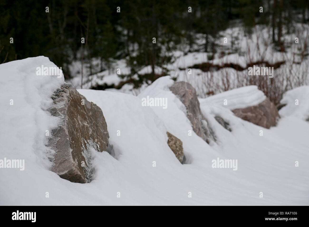 Snow covered limestone rocks hi-res stock photography and images - Alamy