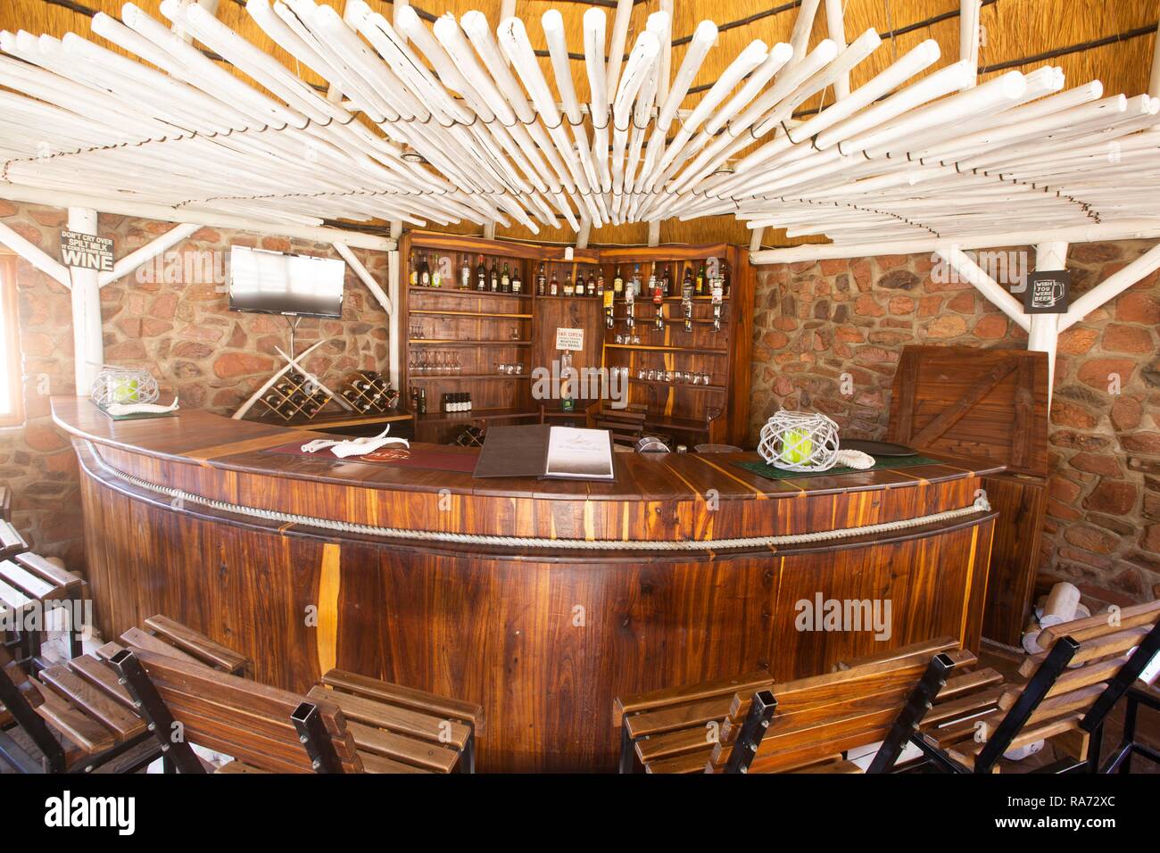 Bar, Elegant Desert Lodge, Sesriem, Namibia Stock Photo - Alamy