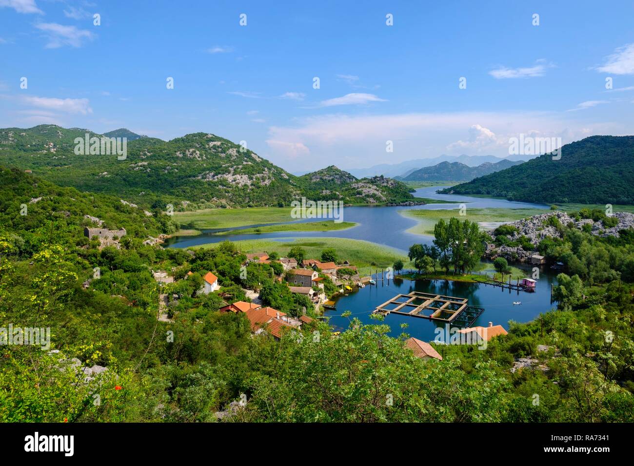 Karuc village, Lake Skadar, Lake Skadar National Park, near Cetinje ...
