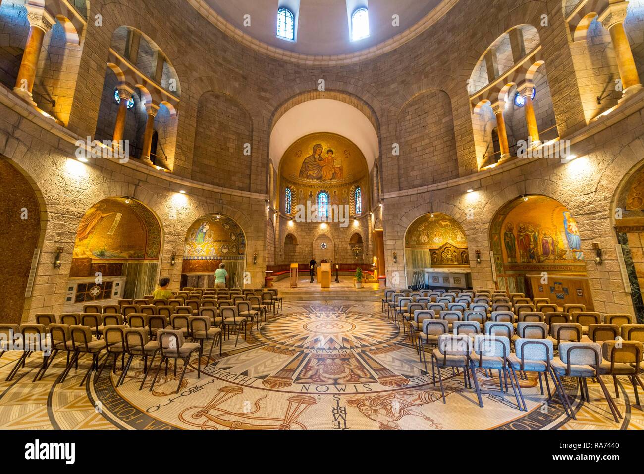 Interior of Dormitio Abbey, Byzantine Church, Mount Zion, Jerusalem ...