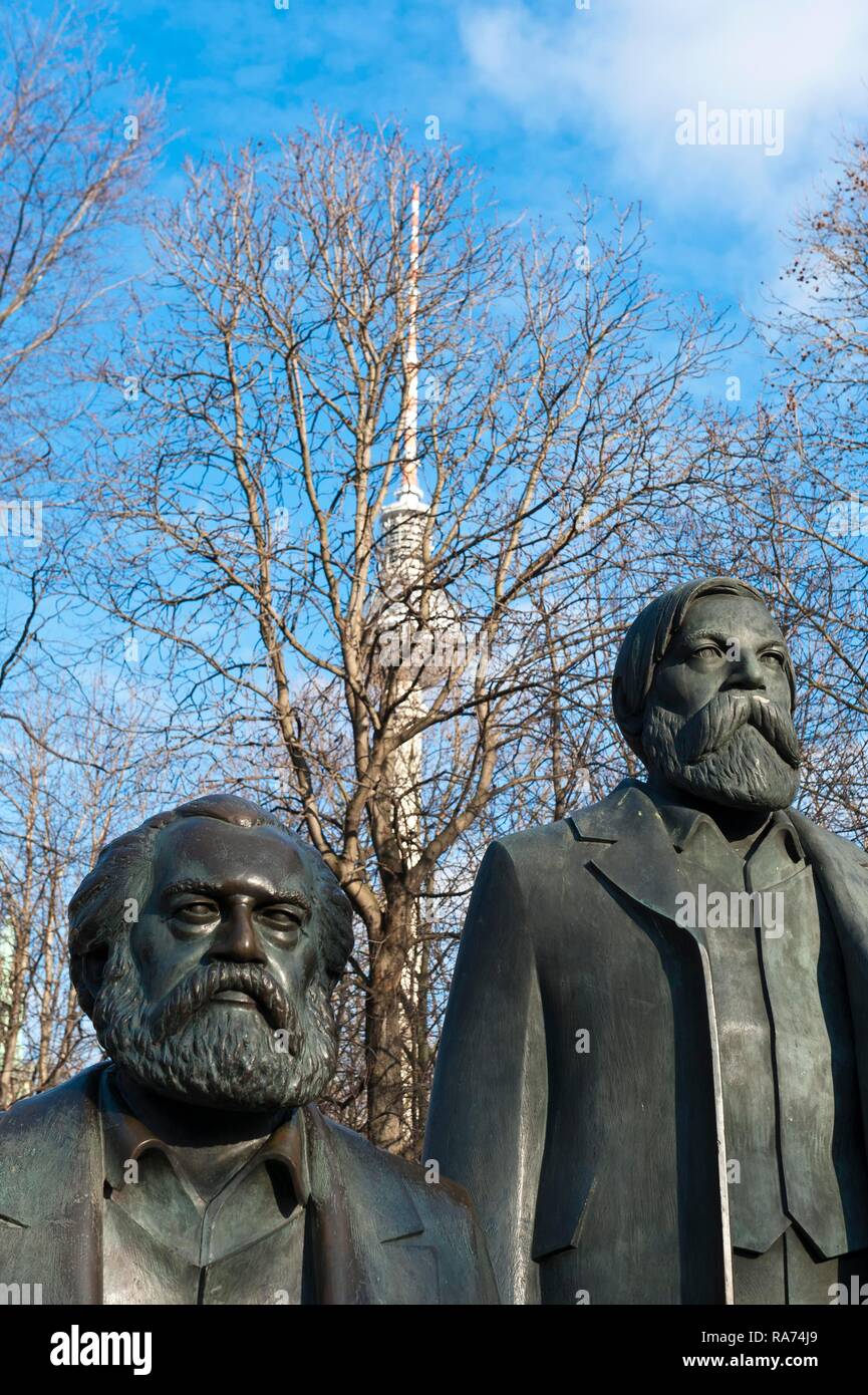 Monument, Marx-Engels-Forum, Karl-Liebknecht-Bridge, Liebknechtbridge ...