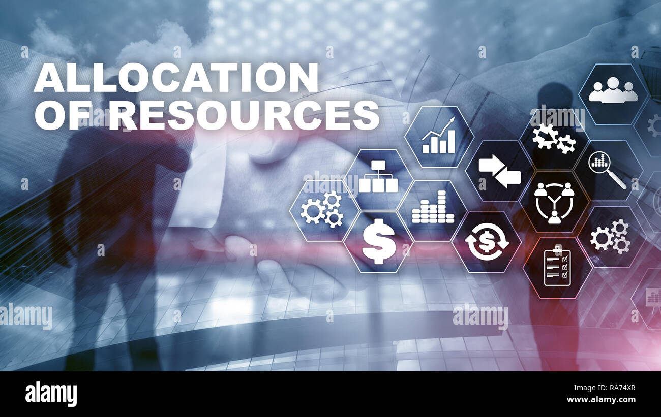 Allocation of resources concept. Strategic planning. Mixed media ...