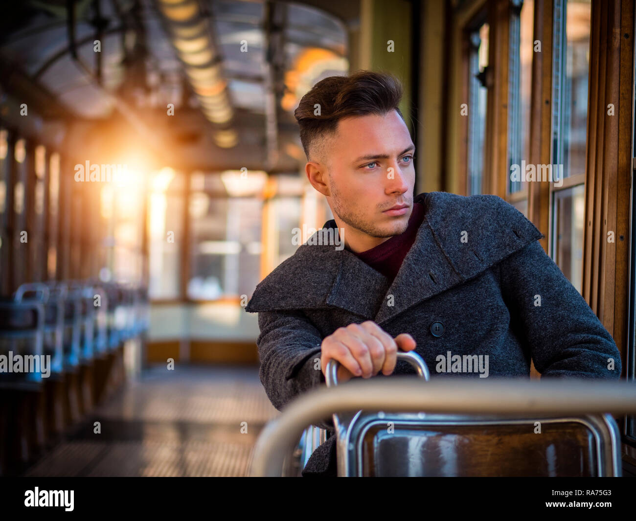 Happy old people on bus hi-res stock photography and images - Alamy