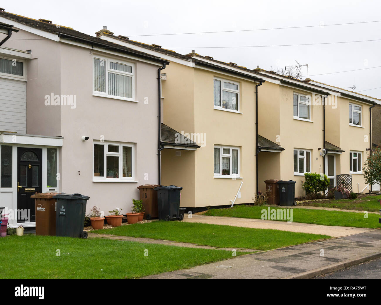 Self Coloured house rendering and Insulation of Stock Photo - Alamy