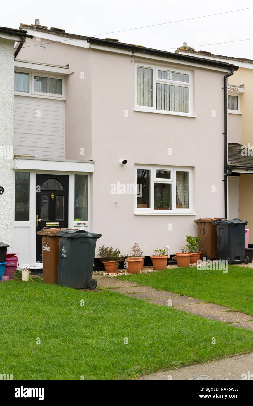 Self Coloured house rendering and Insulation of Stock Photo - Alamy